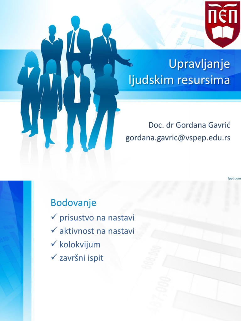 Upravljanje Ljudskim Resursima: Doc. DR Gordana Gavrić Gordana - Gavric@vspep - Edu.rs | PDF