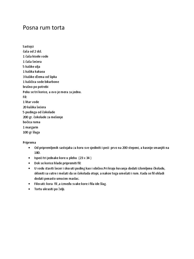 Posne Torte | PDF