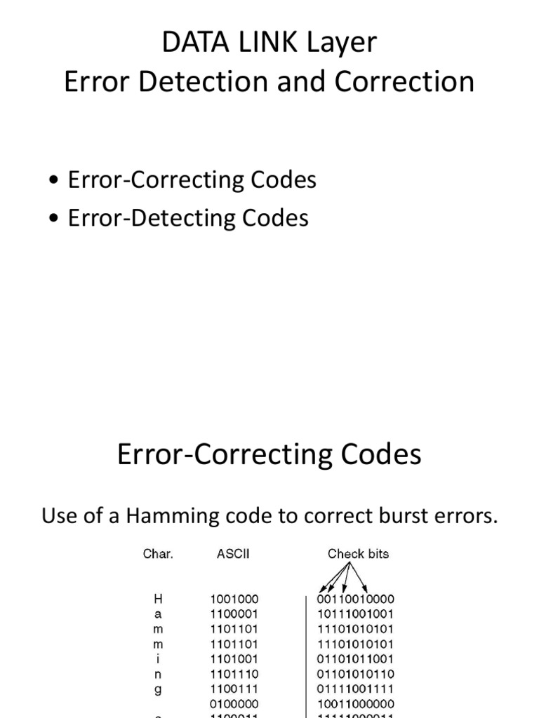 Session 6 Data Link Layer Error Control Pdf