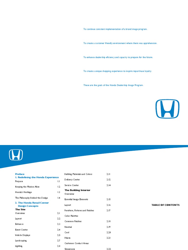 Honda Dealership Design Standards Guide | PDF | Lighting | Honda