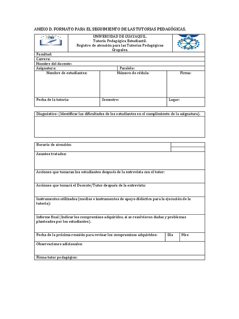 FORMATO TUTORIAS PEDAGÓGICAS (2).docx | Maestros | Cognición