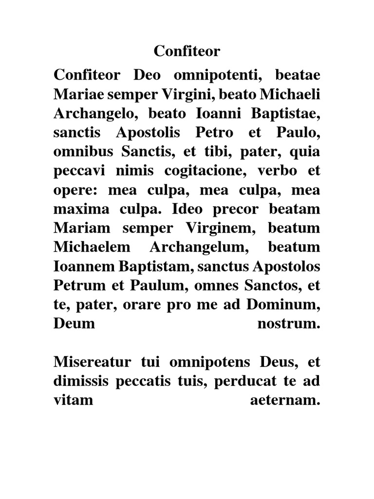 Confiteor | PDF