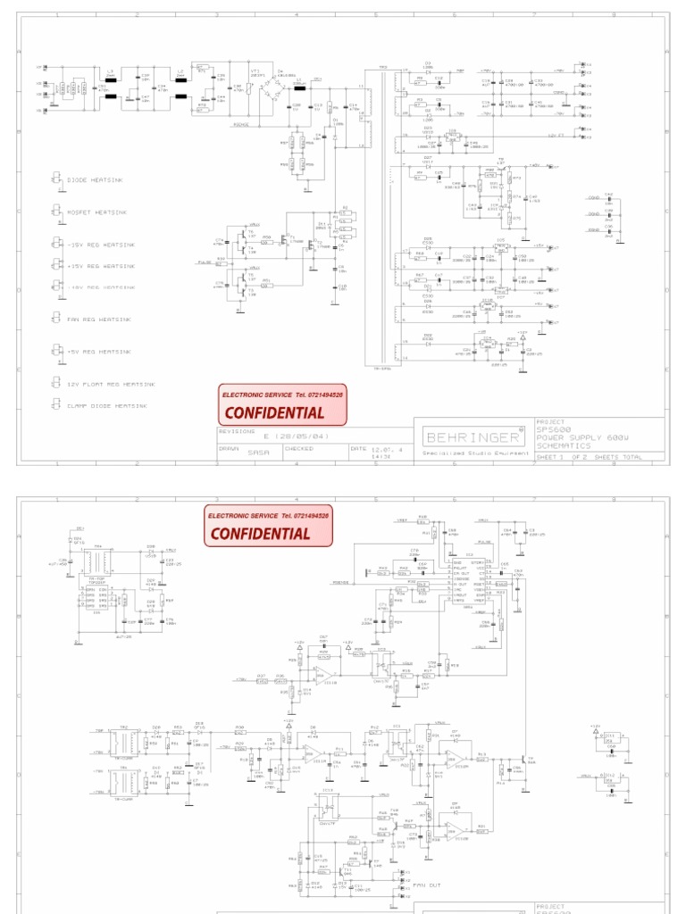 Behringer Sps600 Power-Supply SCH | PDF