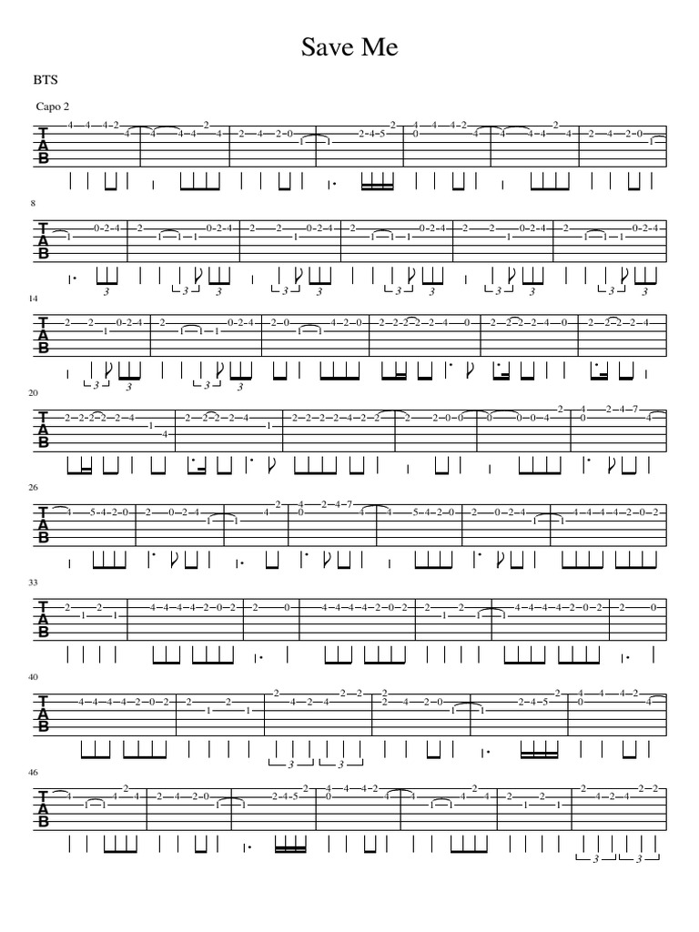 2375506-Save Me - BTS Guitar Tabs | PDF