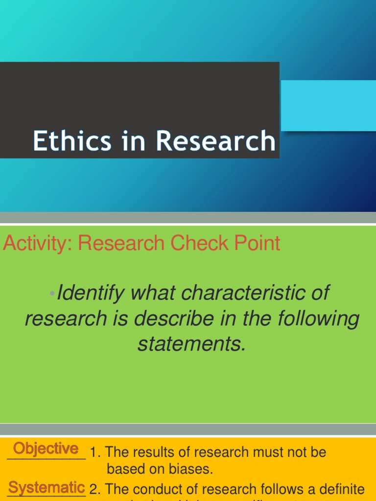 Lesson 5 Ethics in Research | PDF | Credibility | Value (Ethics)