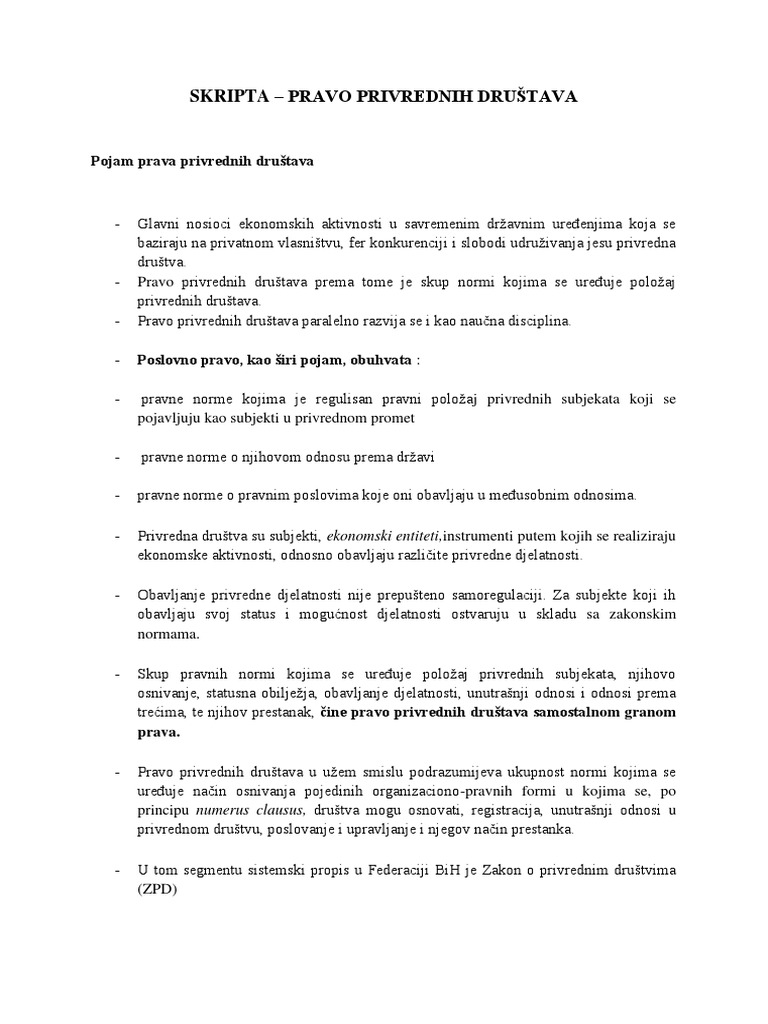Skripta Privreda | PDF