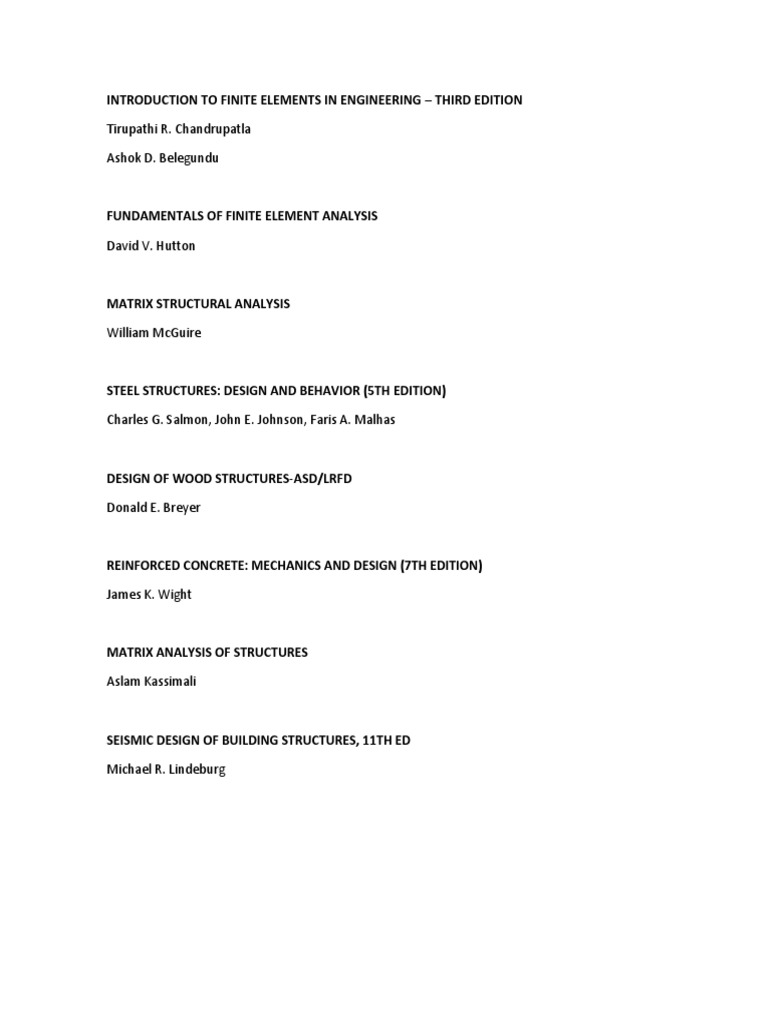 Essential Engineering Texts Overview | PDF