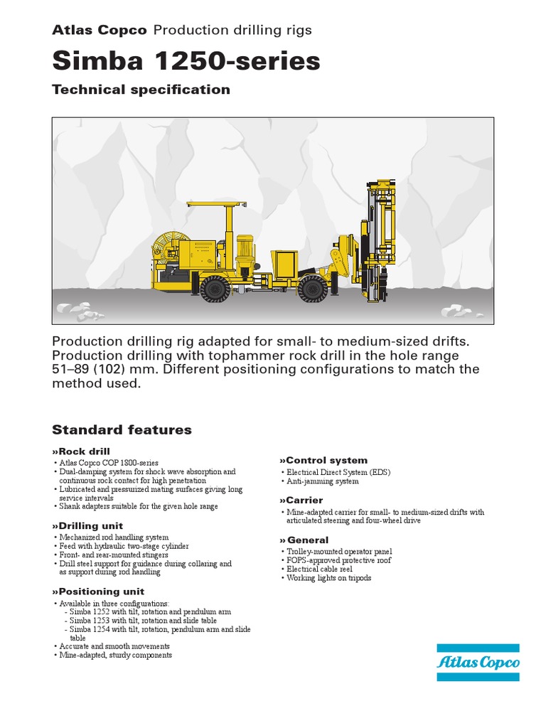 Simba 1254 PDF | PDF | Drilling Rig | Drill