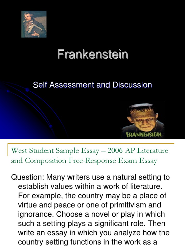 Frankenstein: Self Assessment and Discussion | PDF | Frankenstein ...