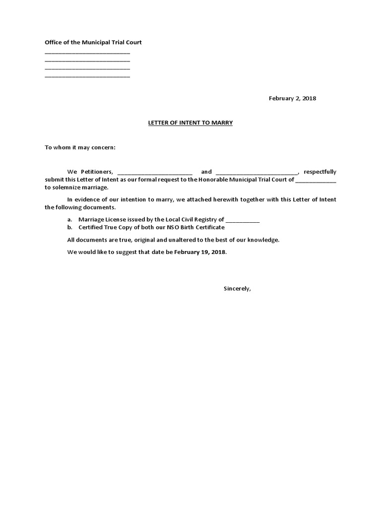 Letter of Intent (Draft) | PDF