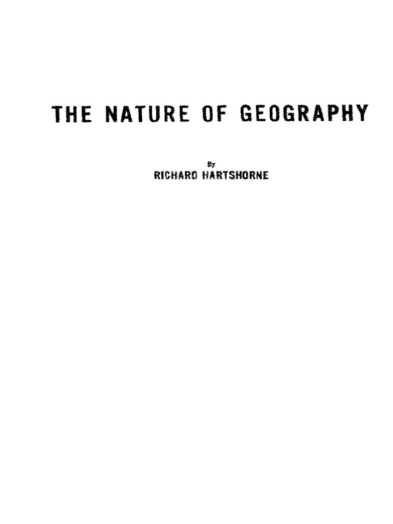 #Richard Hartshorne | Download Free PDF | Geography | Landscape