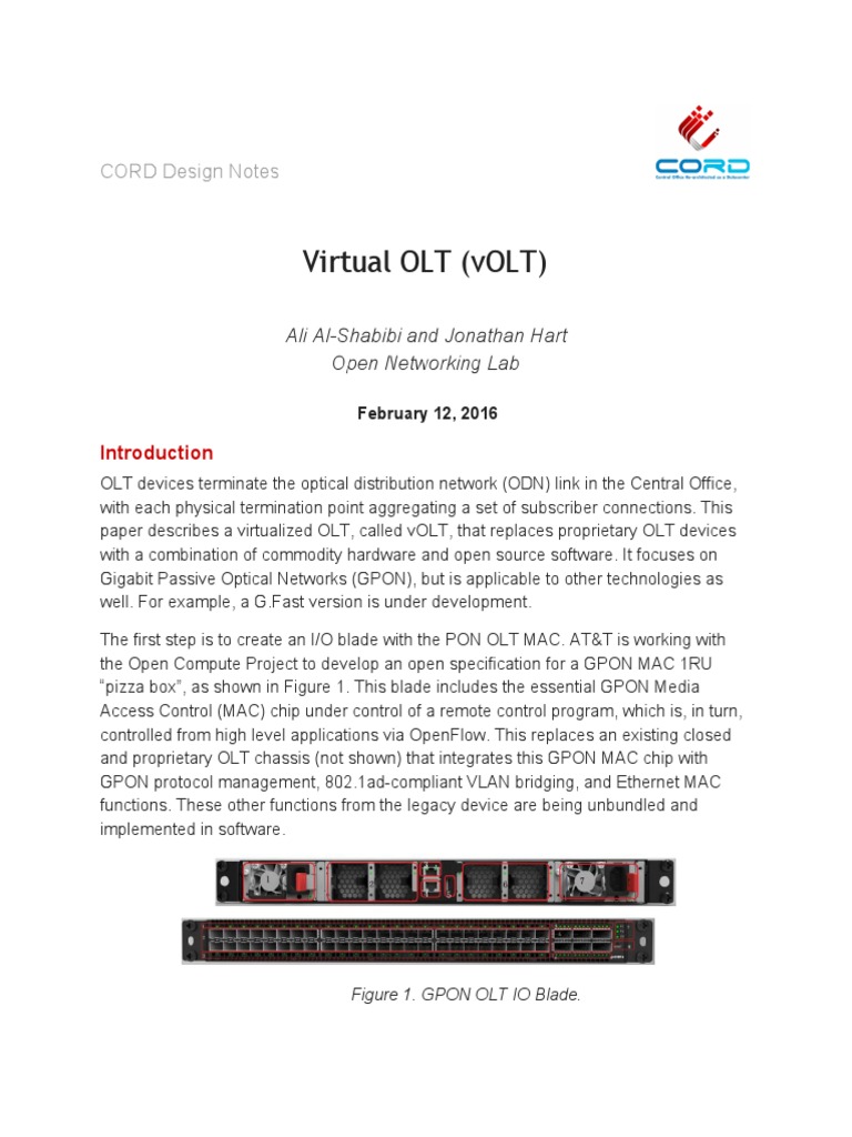 Virtual OLT | PDF | Network Switch | Computer Network