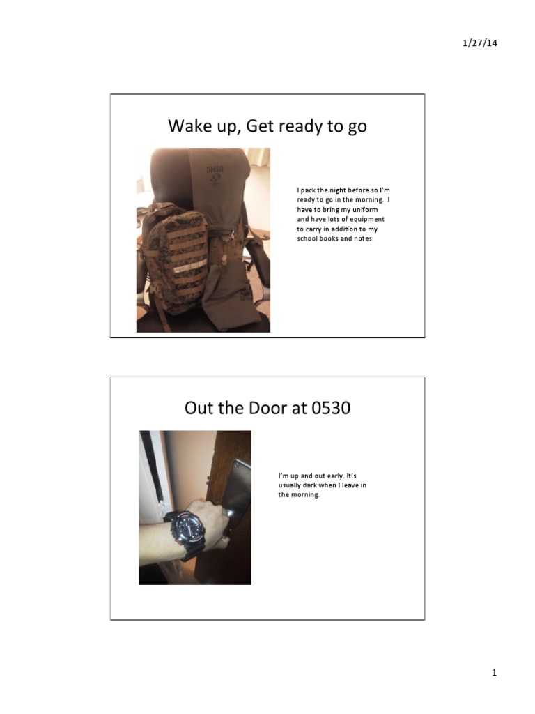 Wake Up, Get Ready To Go | PDF | Leisure