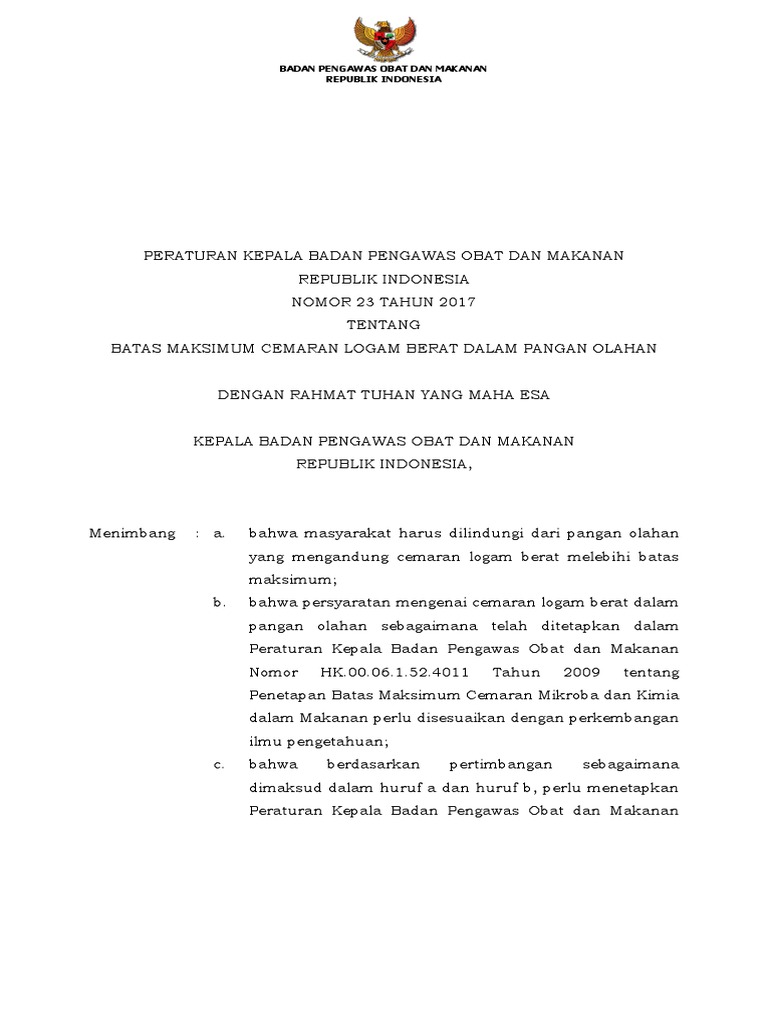 Perka Cemaran Logam Berat | PDF