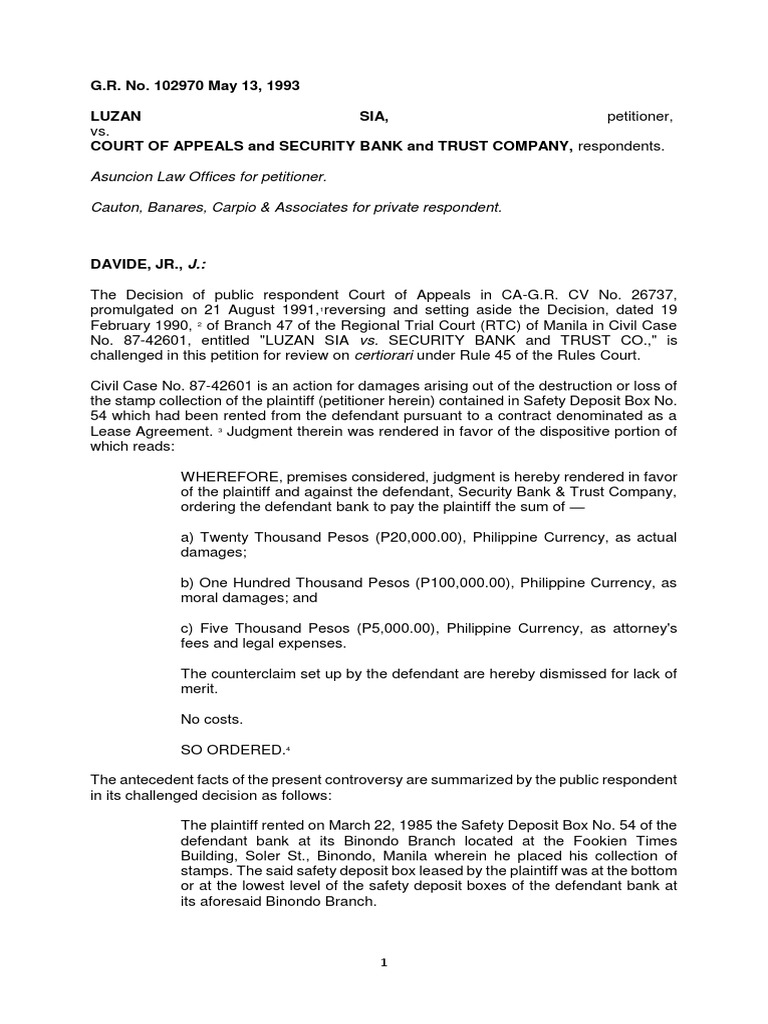 Credit Cases - Deposit | PDF | Lease | Lawsuit