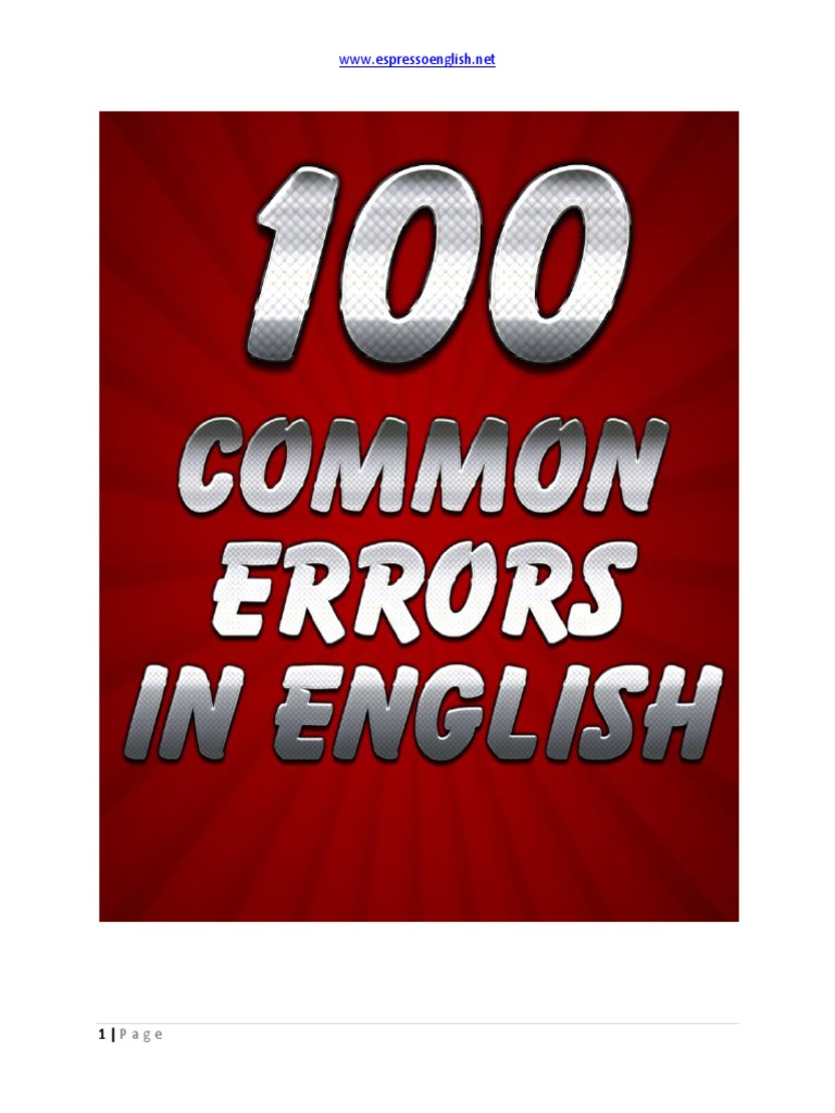 100 Common Errors in English PDF | PDF | Robbery | Adverb