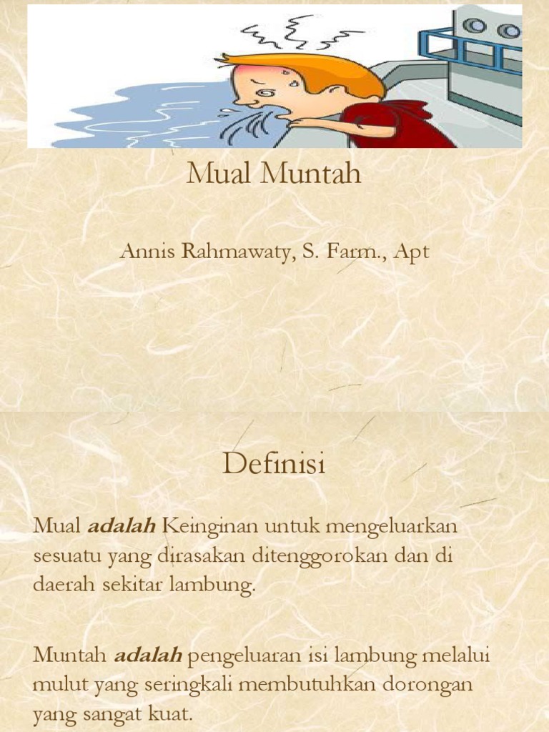 Terapi Mual dan Muntah: Definisi dan Penanganan | PDF