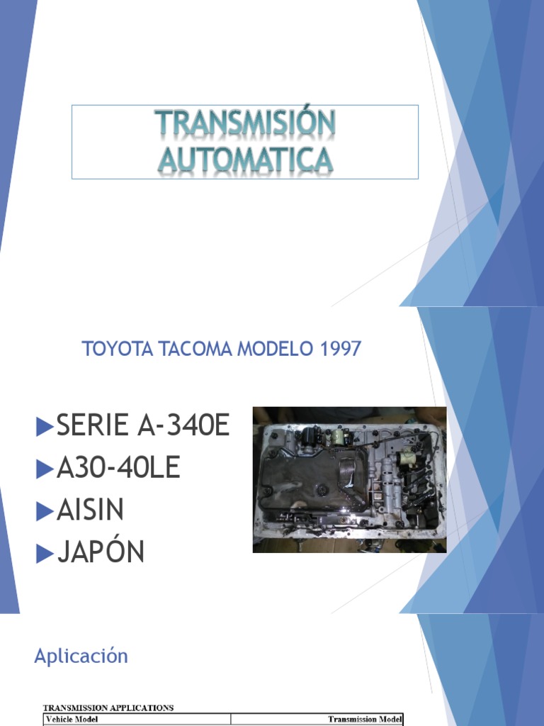 Diagrama Transmisión Toyota Tacoma 1997 | PDF