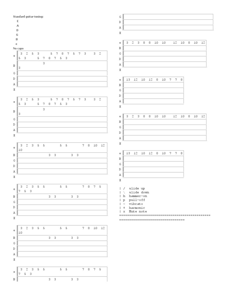 Standard Guitar Tuning Guide | PDF | Celtic Musical Instruments | Music ...
