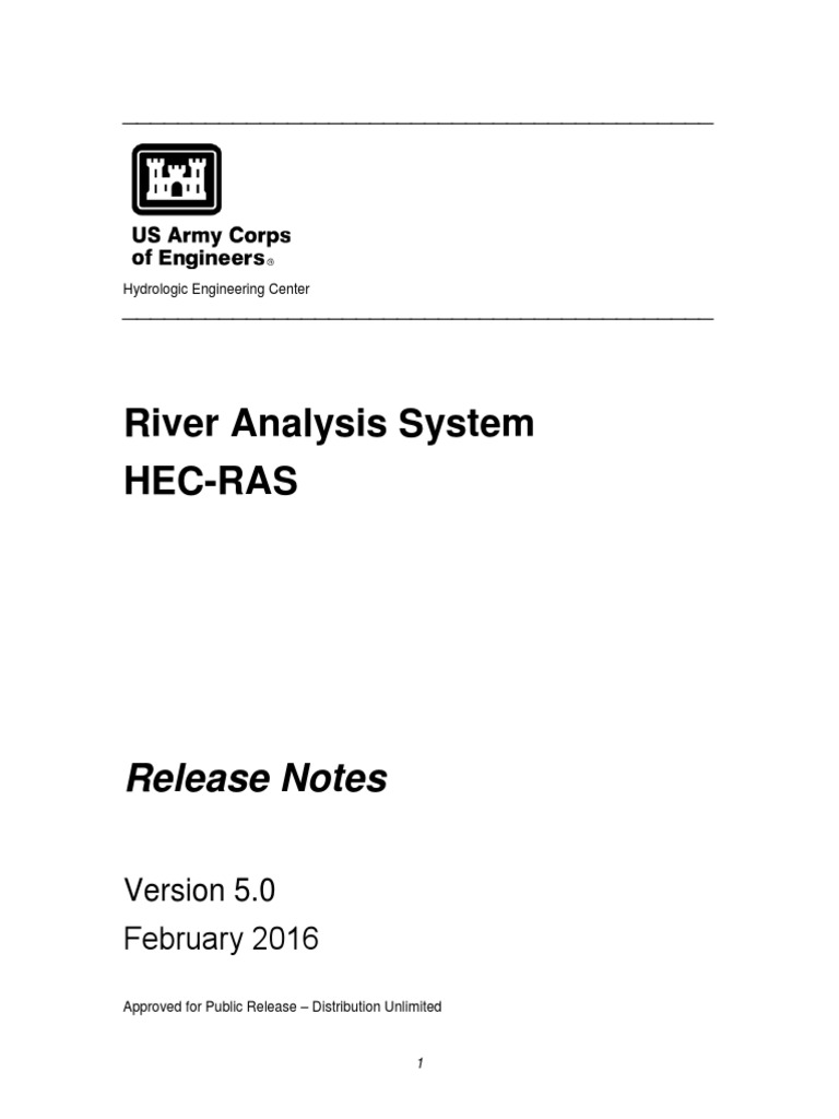 HEC-RAS 5.0 Release Notes PDF | PDF | Geographic Information System ...