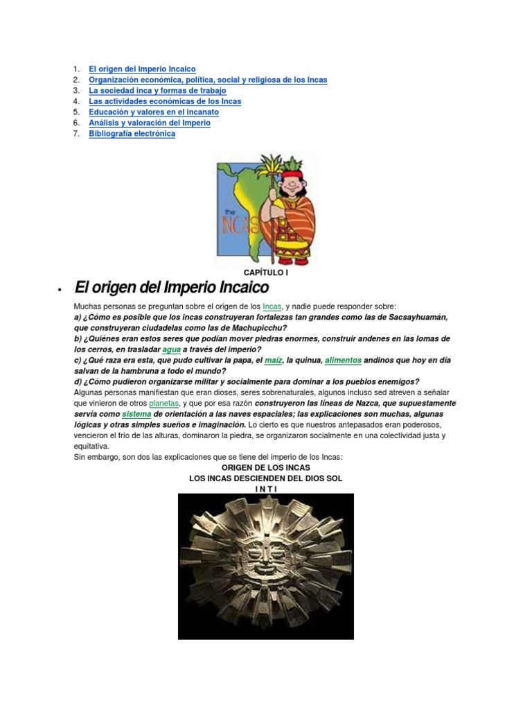 El Origen Del Imperio Incaico4 | PDF | Imperio Inca | Personas