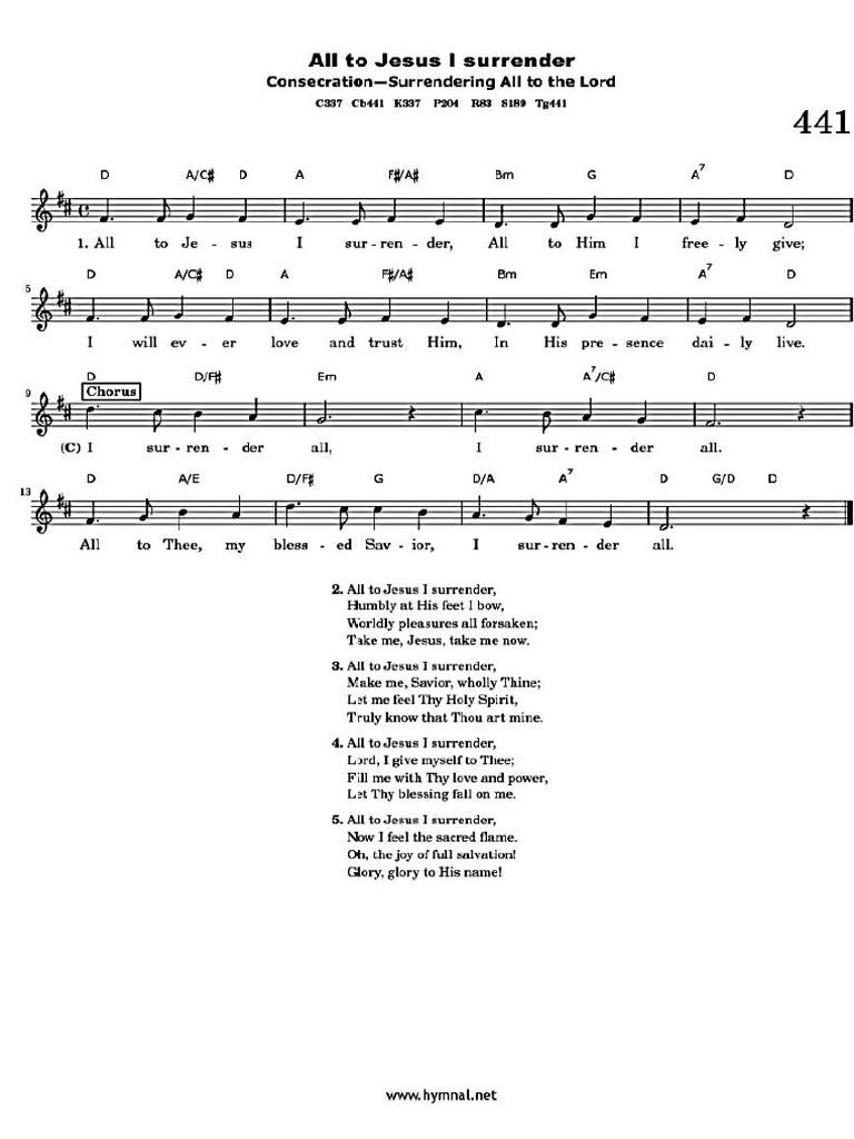 All To Jesus I Surrender | PDF