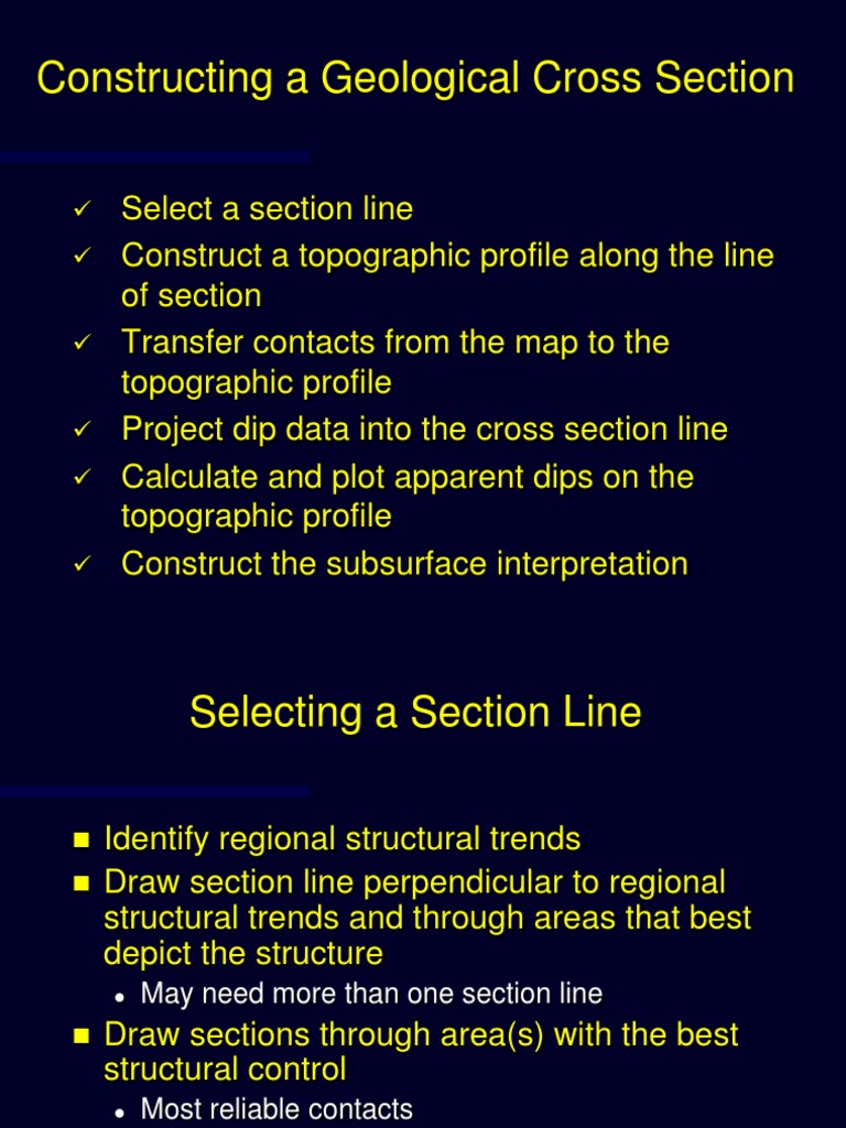 Geo Cross Sections | PDF | Topography | Contour Line