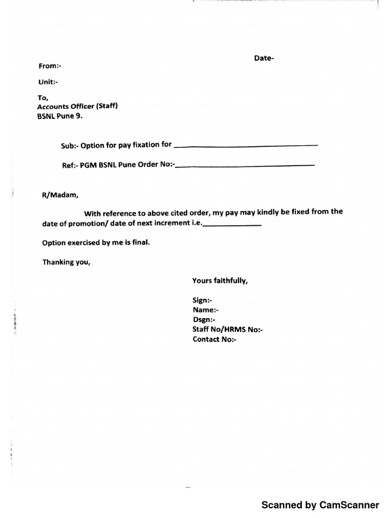 Pay Option Form | PDF