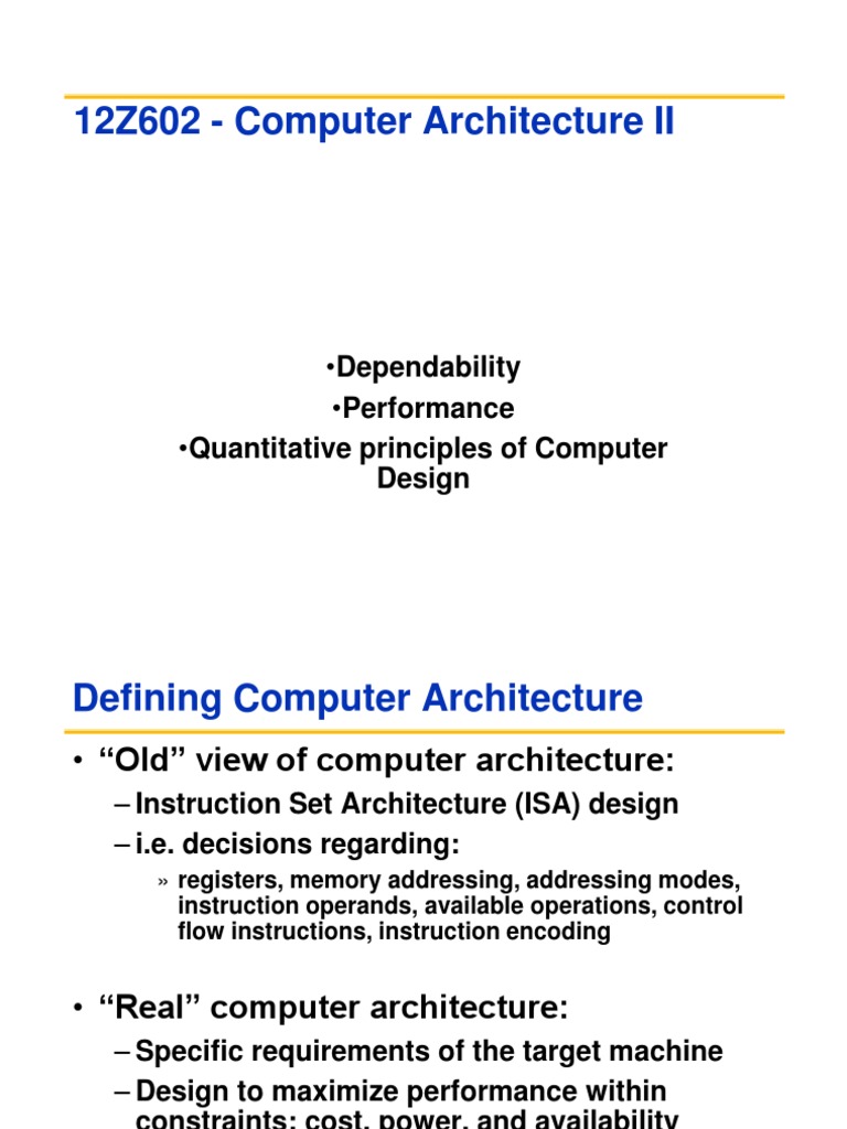 Fundamentals of Computer Design - 1 | PDF | Computer Architecture | Central Processing Unit