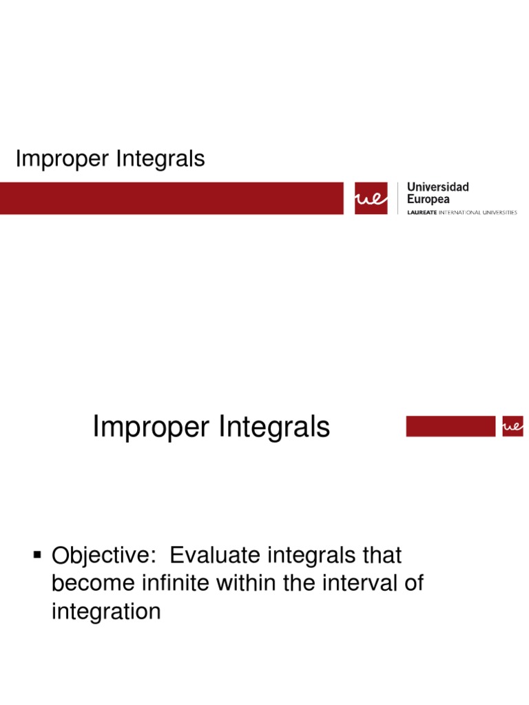 Improper Integrals | PDF | Integral | Limit (Mathematics)