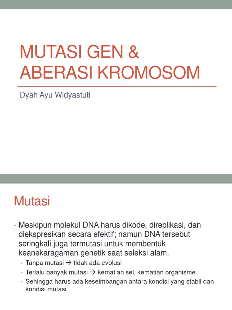 Mutasi Gen Aberasi Kromosom | PDF