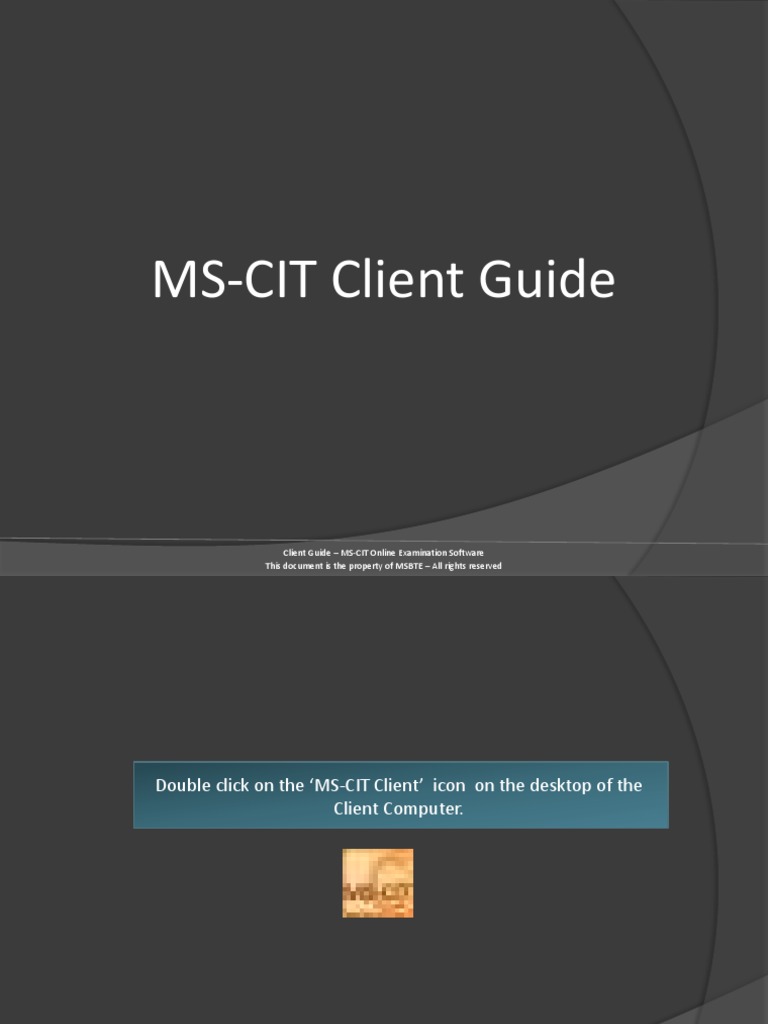 MS-CIT Exam Software Guide | PDF | Server (Computing) | Client (Computing)