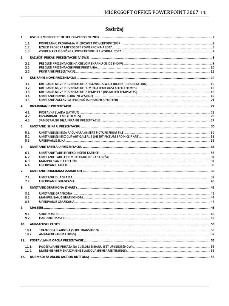 Skripta Za Powerpoint 2007 | PDF