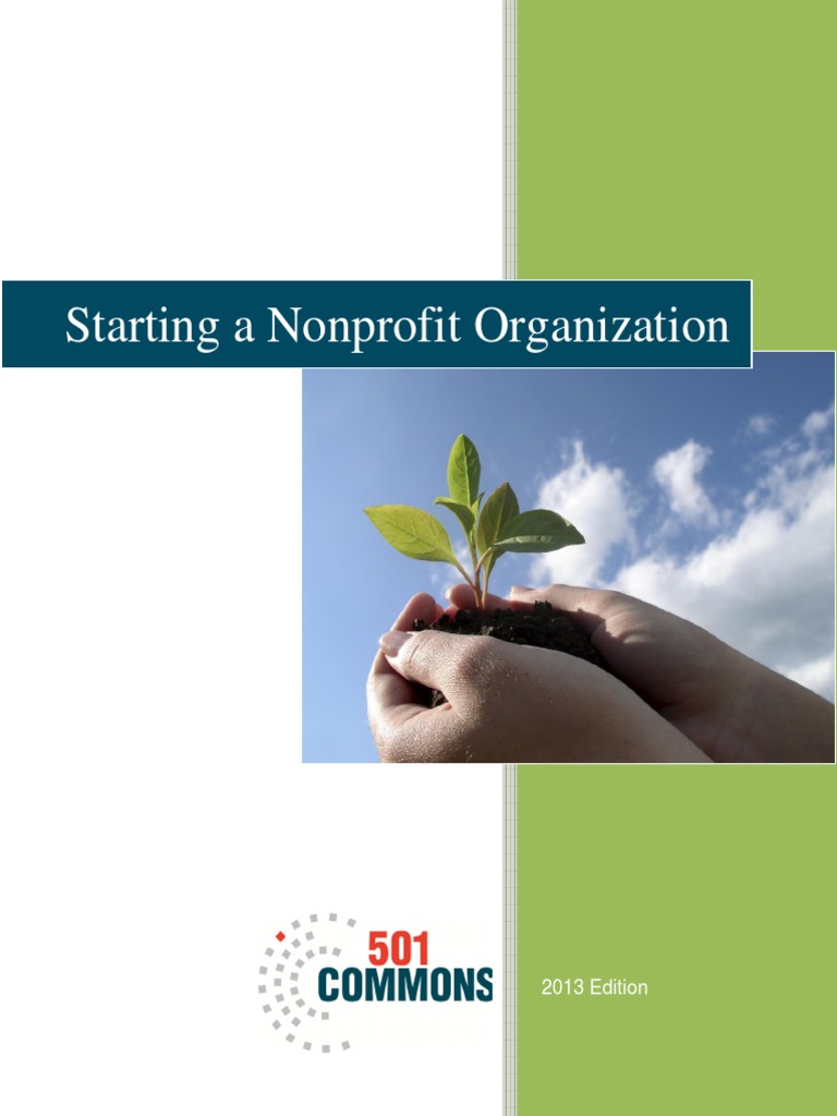 Starting a Nonprofit Organization: 2013 Edition | Charitable ...