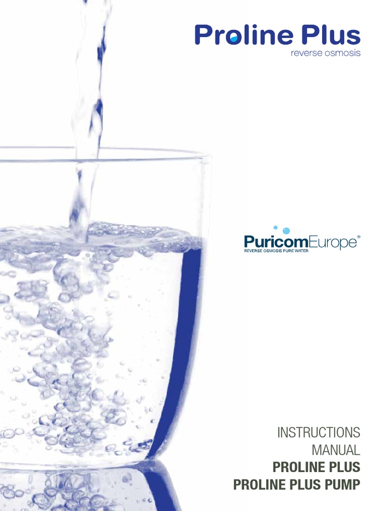 Proline Plus Reverse Osmosis System Generic Manual | Osmosis | Water