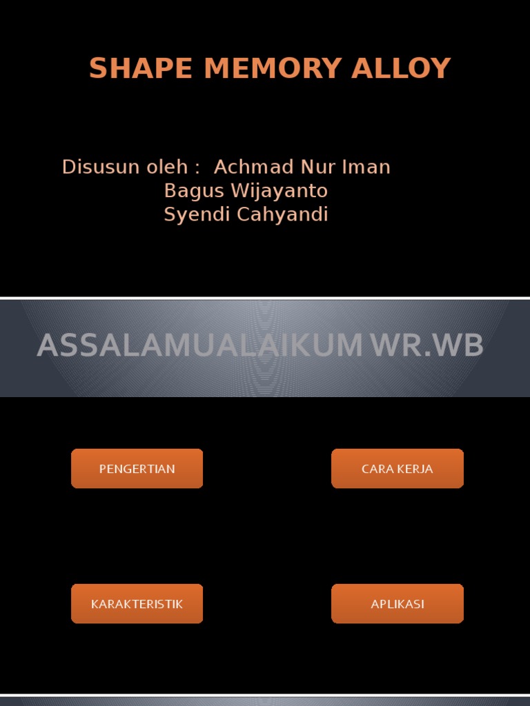 Pengertian dan Aplikasi Shape Memory Alloy | PDF