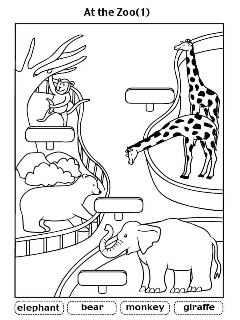Zoo Animals Labelling | PDF | Social Science | Science & Mathematics