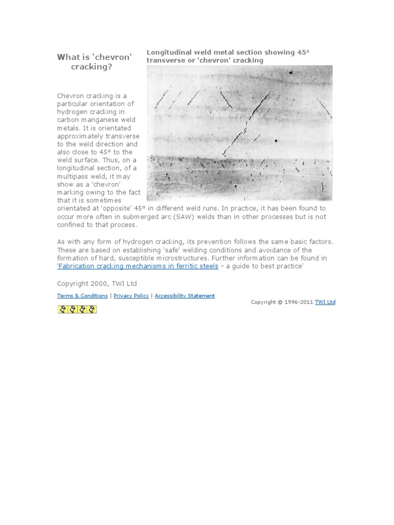 Chevron Cracks | PDF | Welding | Construction