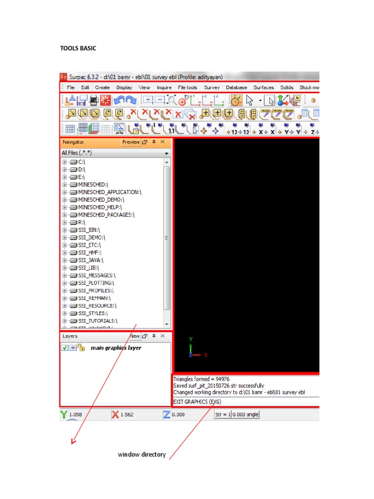 Tutorial Gemcom Surpac 6.3 | PDF