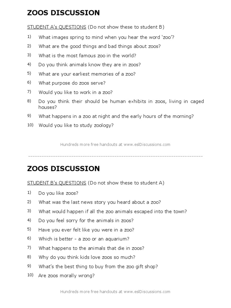Zoos | PDF | Zoo