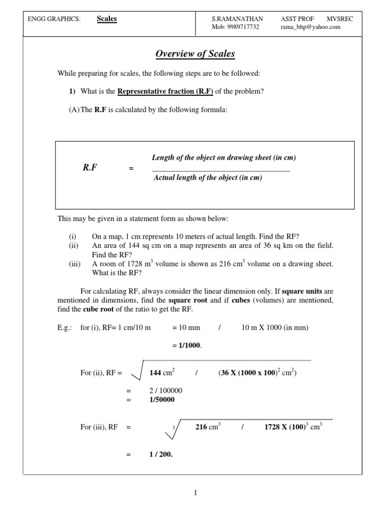 Construction and Applications of Plain Scales in Engineering Graphics ...