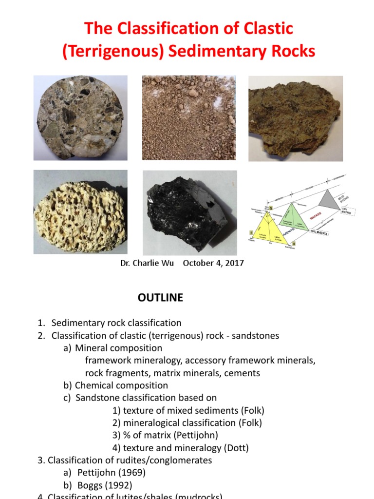00s6. UI SS Lecture 6 Clastic Classification 1002 | PDF | Clastic Rock ...
