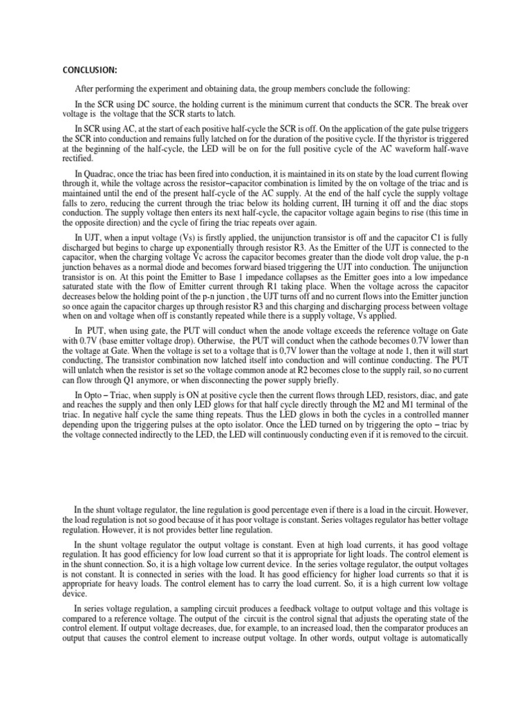 Conclusion | Electrical Equipment | Electrical Engineering