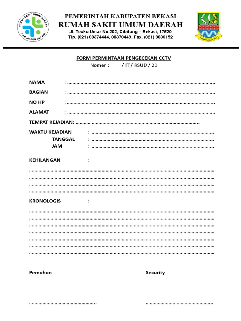 Formulir CCTV | PDF