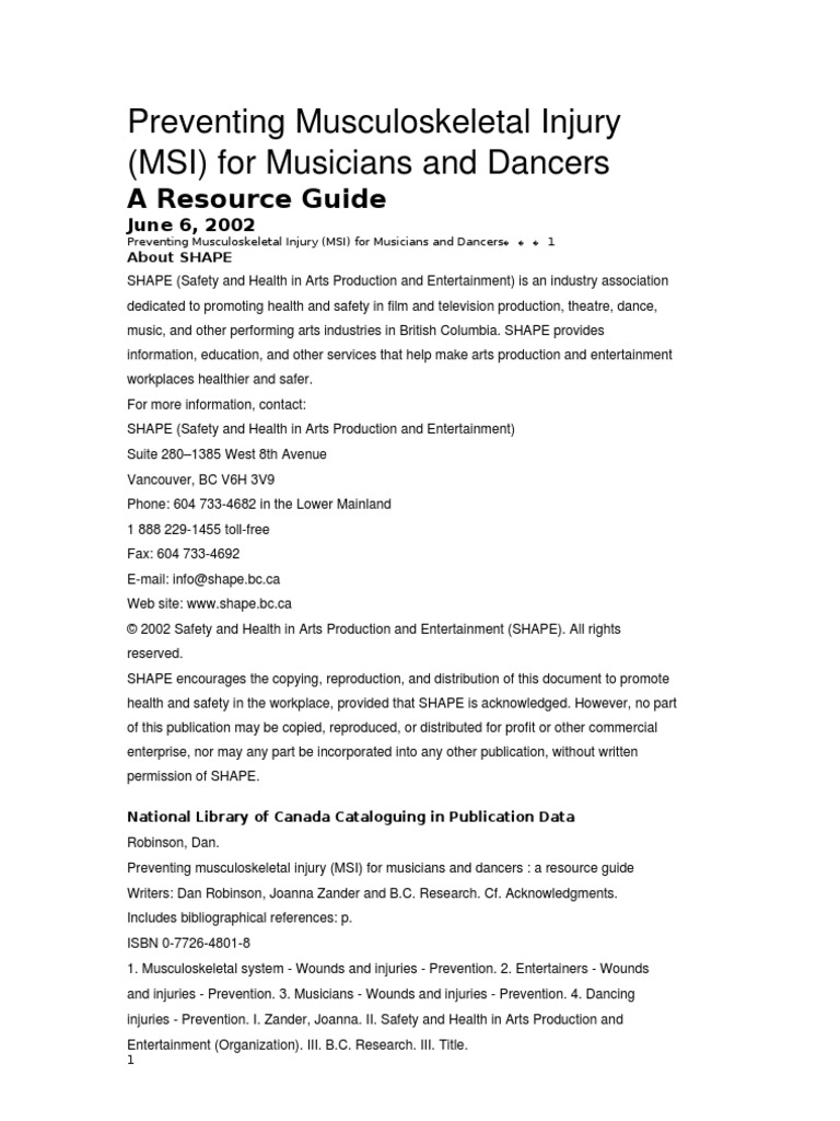 Preventing Musculoskeletal Injury | PDF | Foot | Human Leg