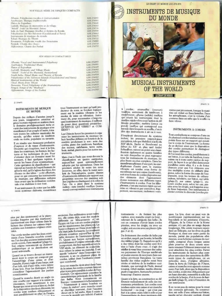 Instruments de Musique Du Monde (UVa H 0-2) | PDF | Instruments à corde ...
