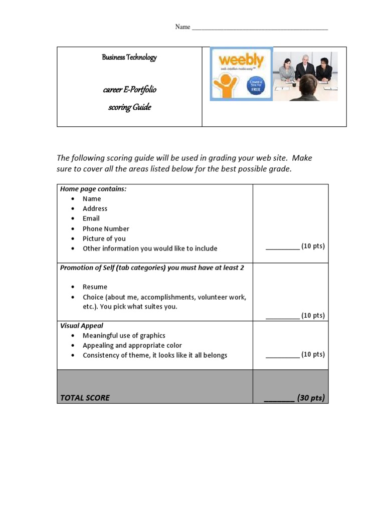 Portfolio Scoring Guide | PDF