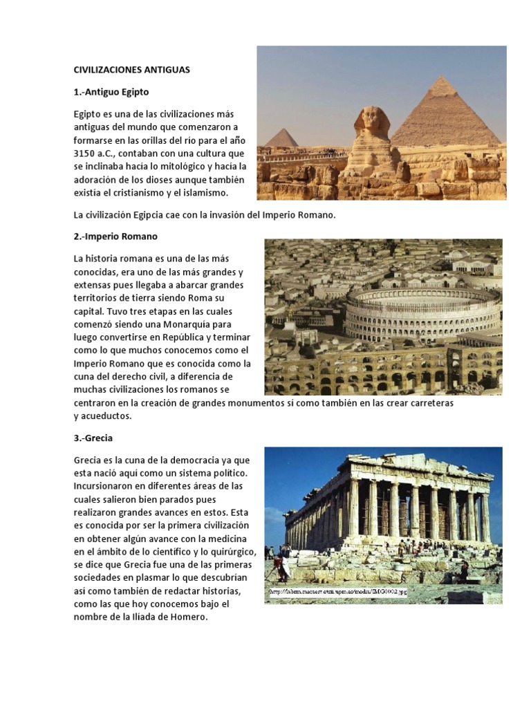 Lista De Civilizaciones Antiguas Cronología De Las Civilizaciones