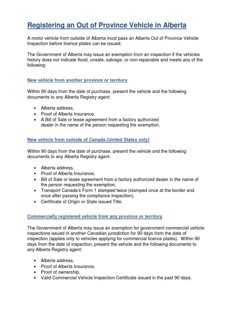 Registre Seu Carro em Alberta | PDF | Vehicles | Vehicle Registration Plate