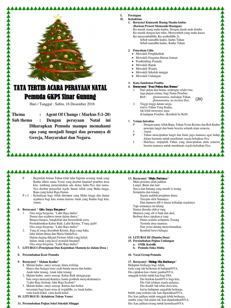 Tata Tertib Acara Natal Pemuda 2016 | PDF